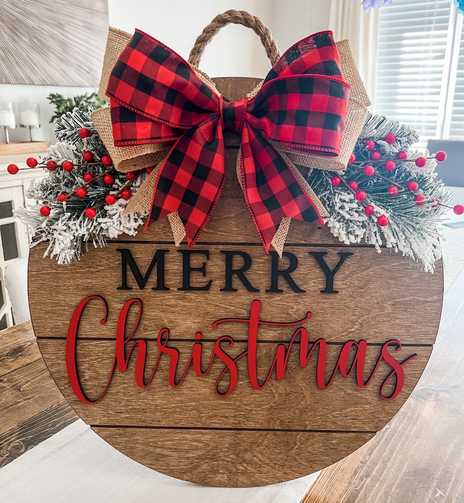 Christmas Door Hanger Christmas Front Door Decor Shiplap - Etsy