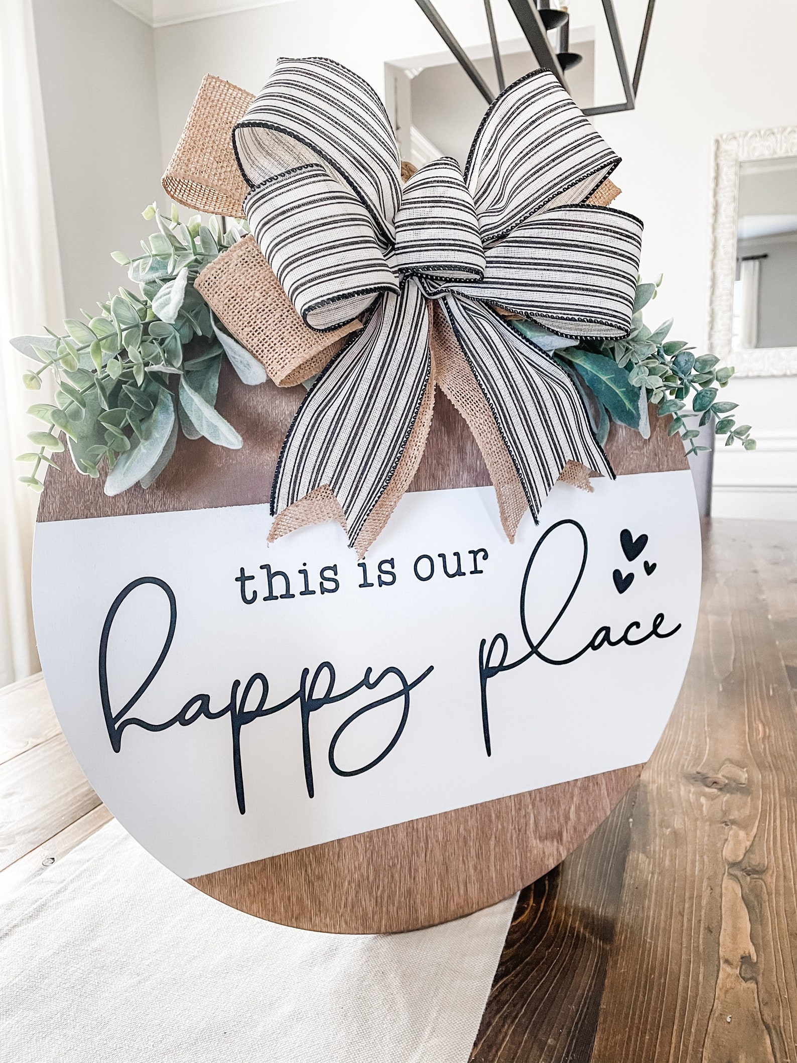 Front Door Decor This is Our Happy Place Front Door Wreath | Etsy