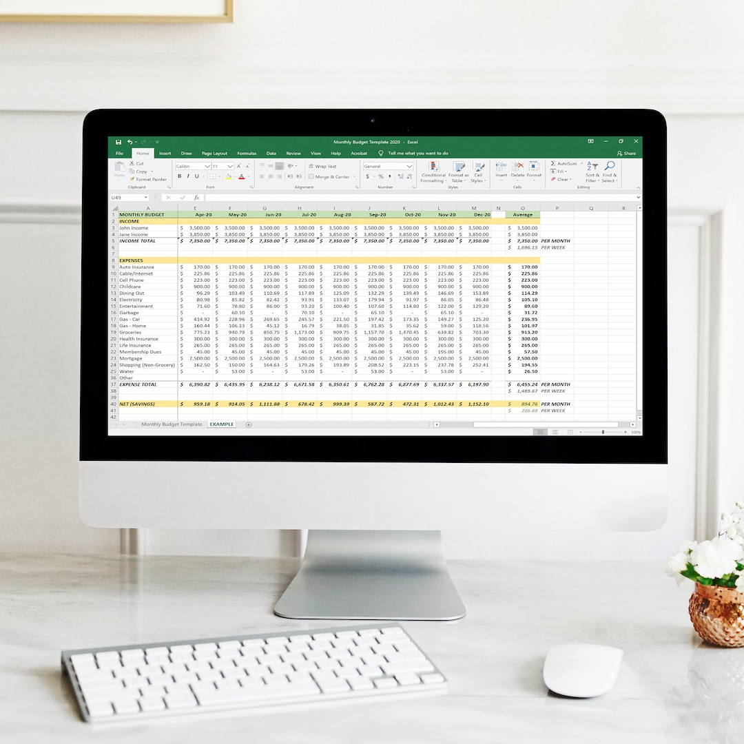 Simple Digital Budget Planner, Expense Tracker, Income Savings Log ...