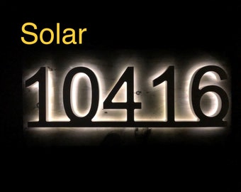 Solar Led Mailbox Numbers - Etsy