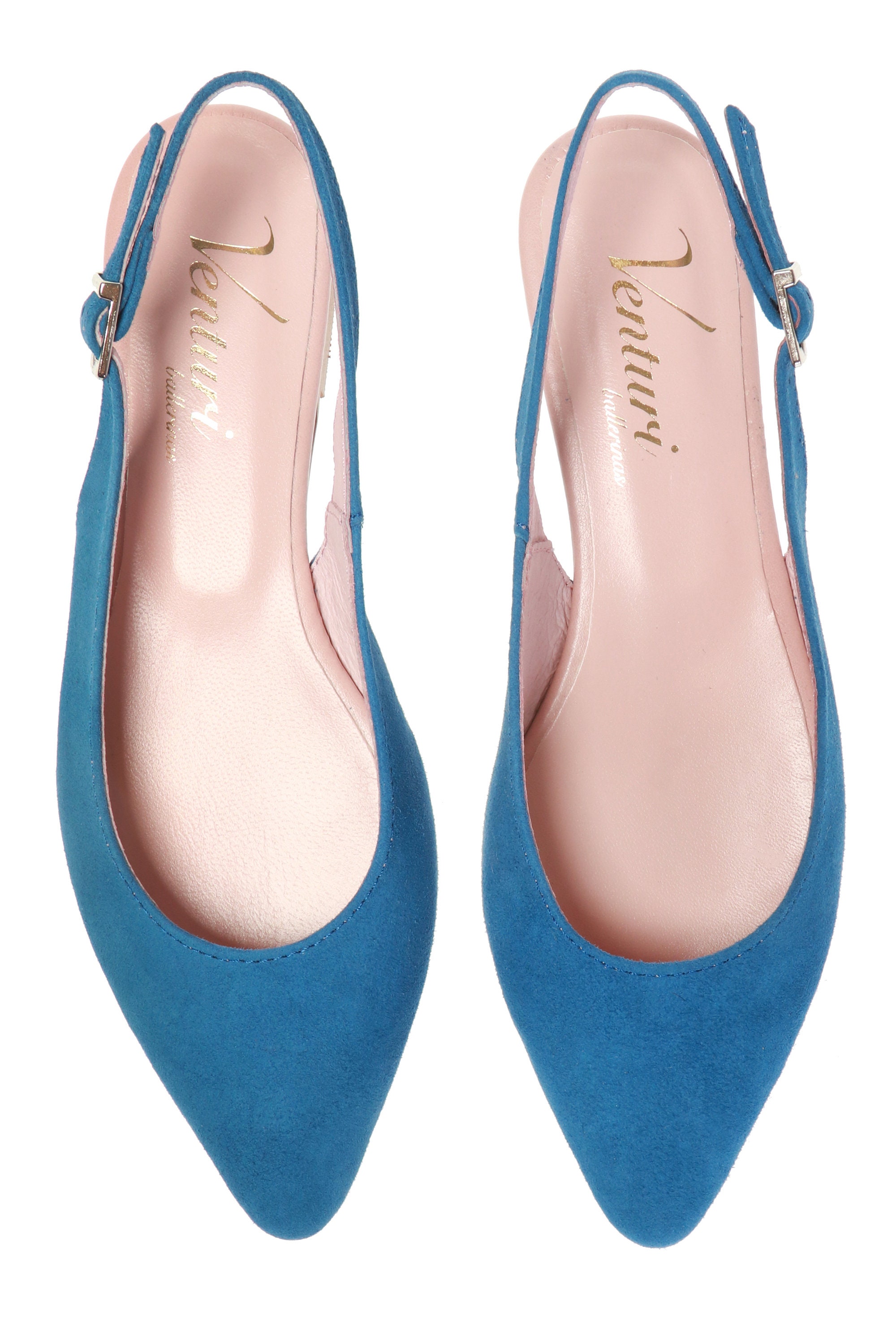 Handmade Blue Denim Suede Ballerina Shoes Ballet Flats Etsy