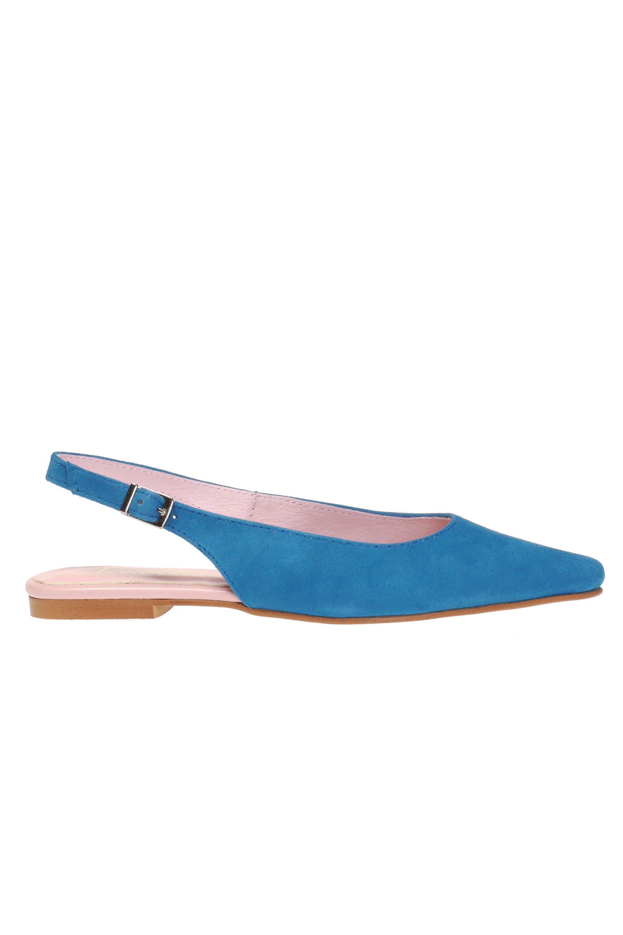 Handmade Blue Denim Suede Ballerina Shoes, Ballet Flats, Leather Shoes ...
