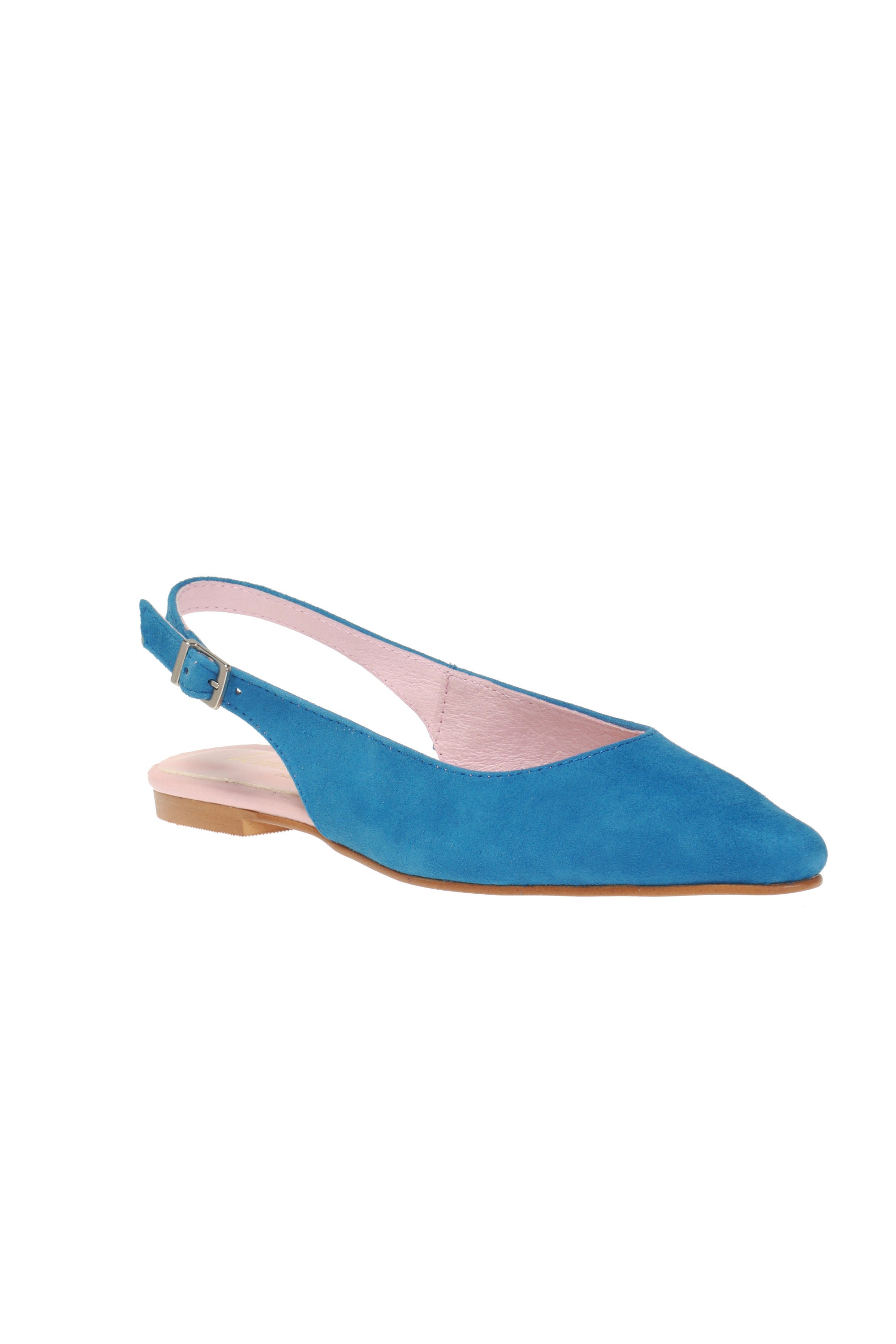 Handmade Blue Denim Suede Ballerina Shoes, Ballet Flats, Leather Shoes ...