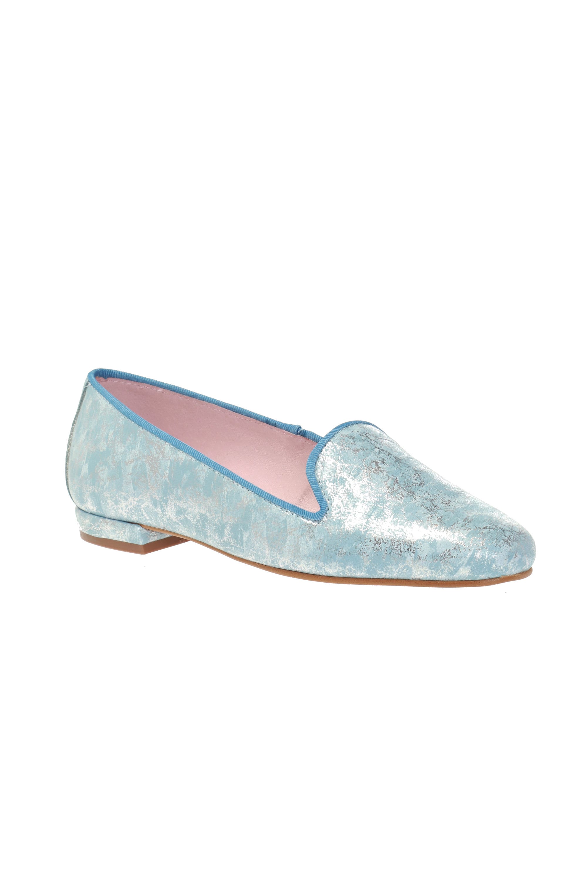 Handmade Suede Blue Leather Ballerina Shoes, Ballet Flats, Leather ...