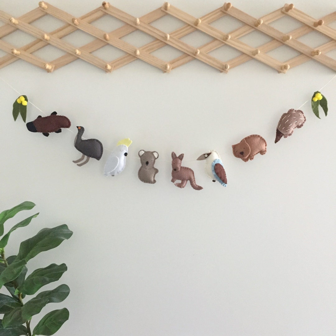 Australian Animal Bunting, Set of 8 Aussie Animal, Australiana Decor ...