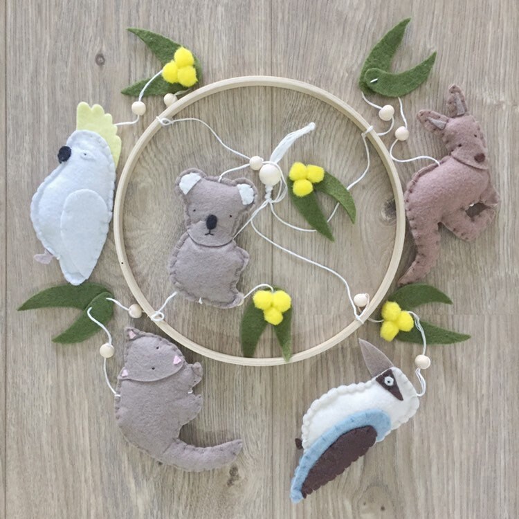 Australian animal mobile Nursery mobile Australian animal | Etsy