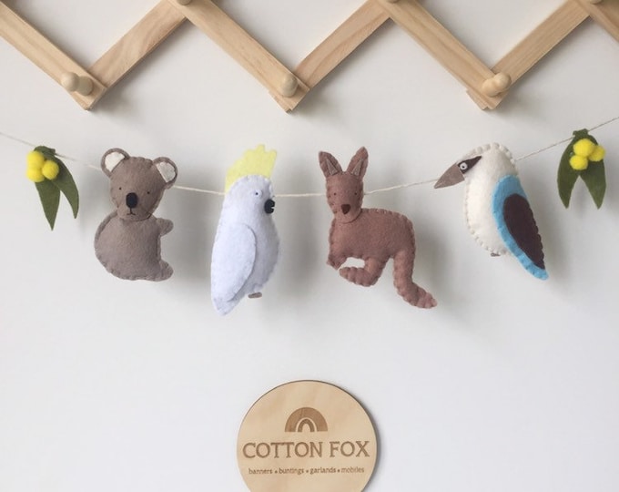 Australian Animal Bunting, Aussie Animals, Koala, Cockatoo, Kangaroo ...