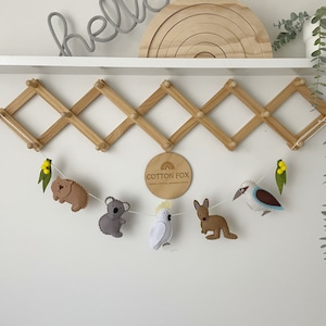 Australian Animals Felt Bunting, Set of 5 Aussie Animal, Gum Leaves ...