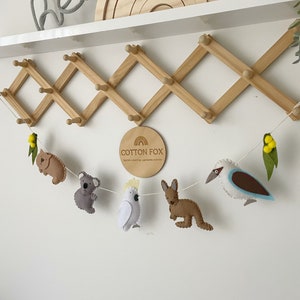 Australian Animals Felt Bunting, Set of 5 Aussie Animal, Gum Leaves ...
