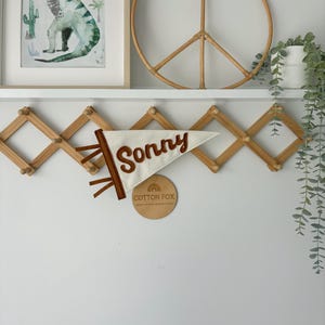 Pennant Name Flag, Personalised Felt Decor, Kids Room Banner, Nursery ...