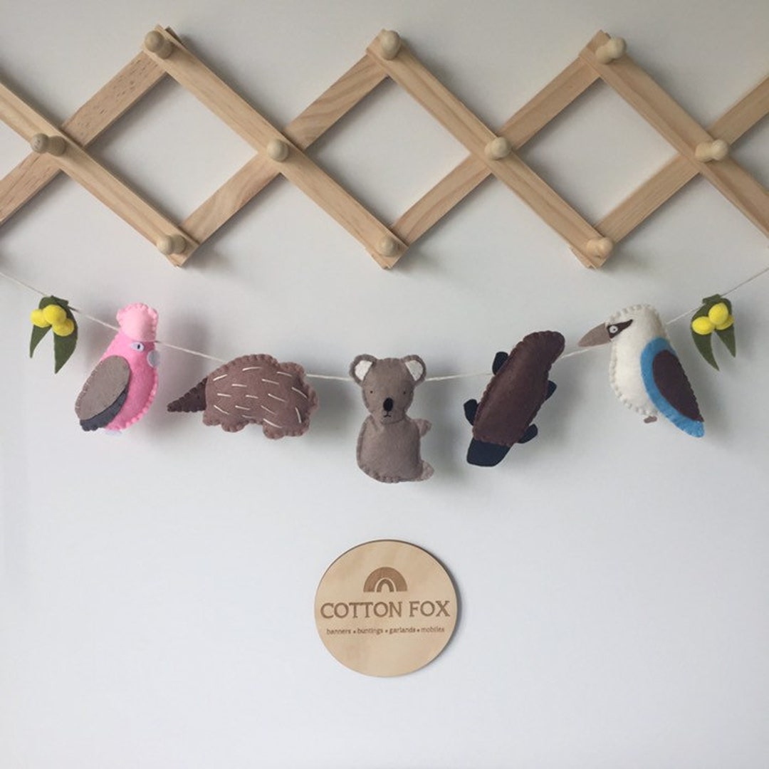 Australian Animal Bunting, Set of 5 Aussie Animal, Australiana Decor ...