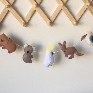 Australian Animals Felt Bunting Set of 5 Aussie Animal Gum | Etsy