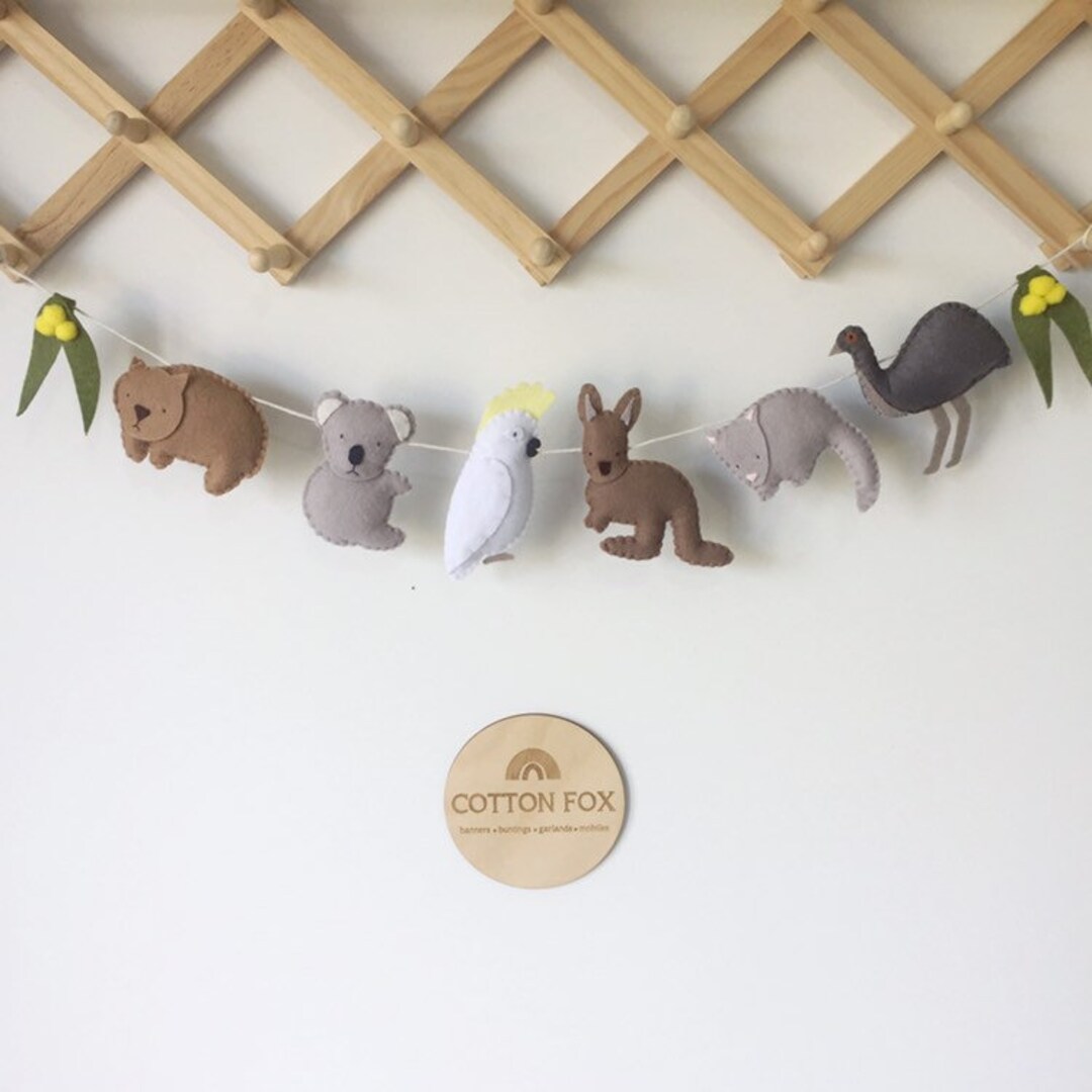 Australian Animal Bunting, Set of 6 Aussie Animal, Australiana Decor ...