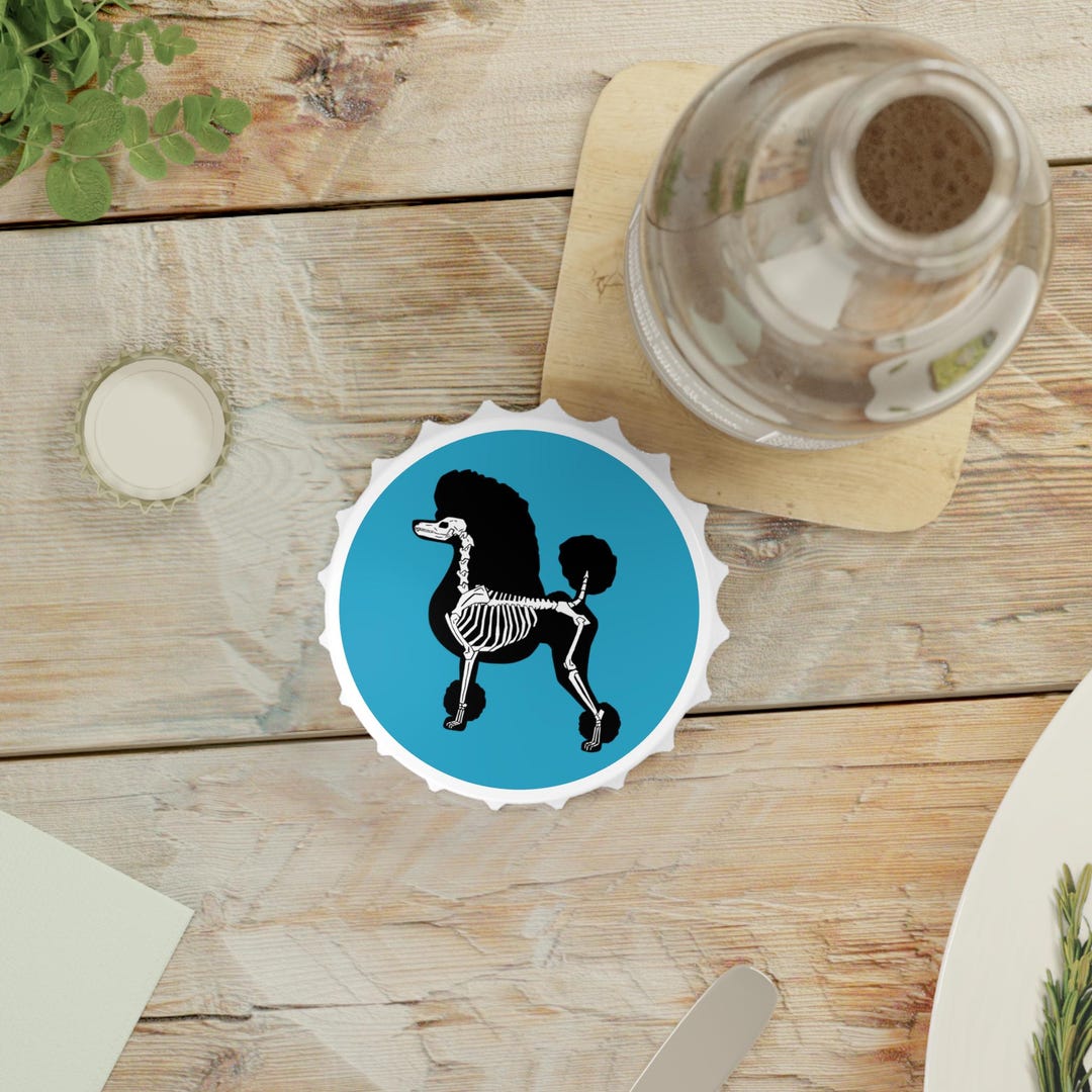 Poodle Skeleton Continental Clip Bottle Opener (custom Colors) - Etsy