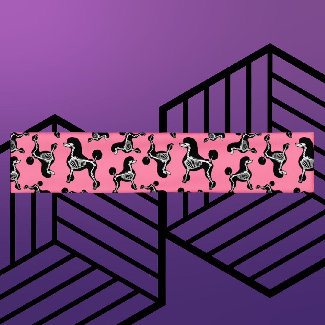 Poodle Skeleton Modified Continental Clip Headband (custom Colors) - Etsy