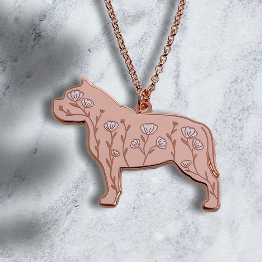 Rose Gold American Bully Necklace Charm - Etsy