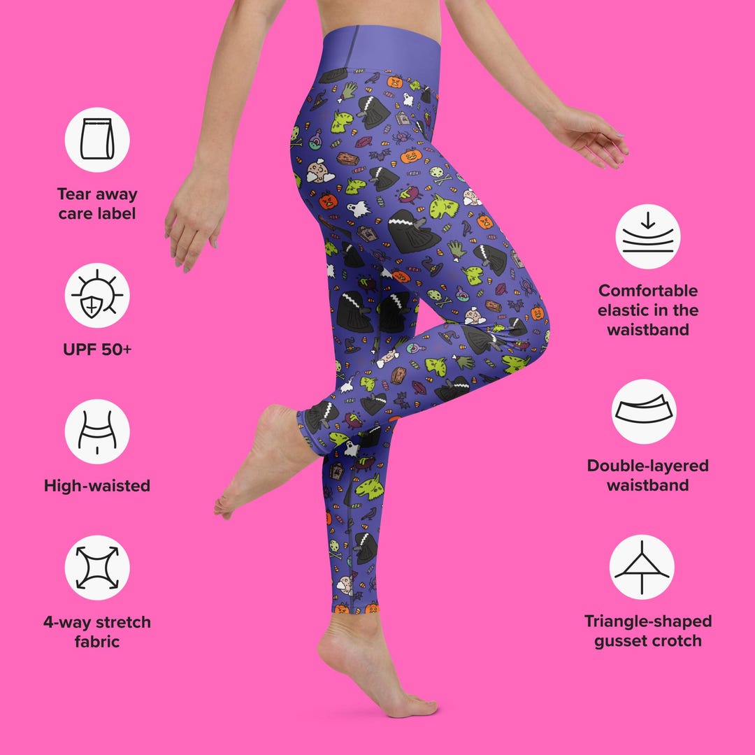 Bride of Frankenstein Poodle Halloween Leggings - Etsy