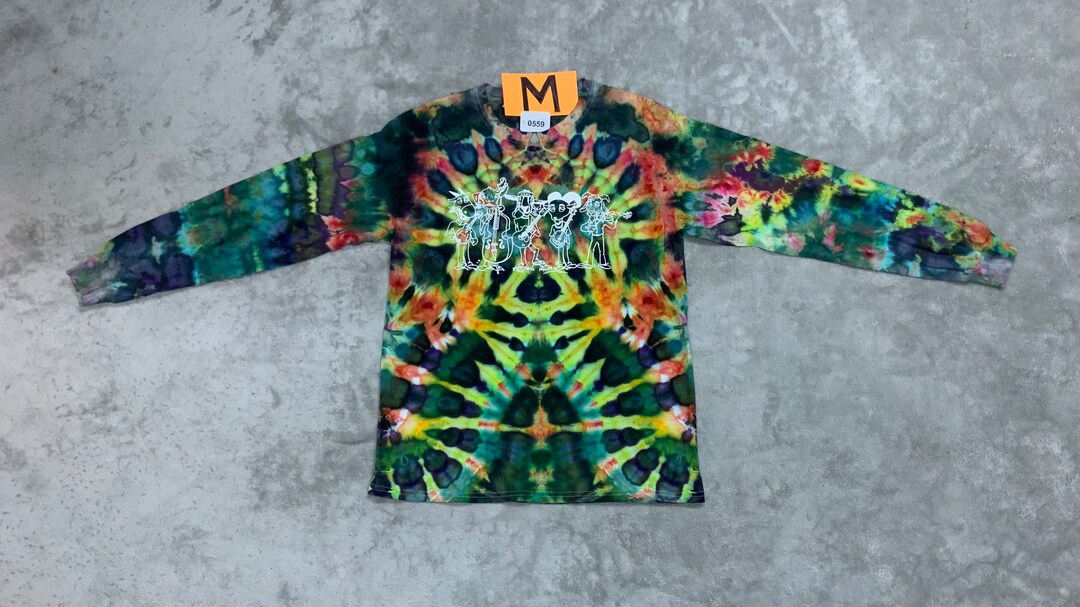 Med Tie Dye Ice Dye Billy Strings Toasted Goat Smoken Band Long Sleeve ...