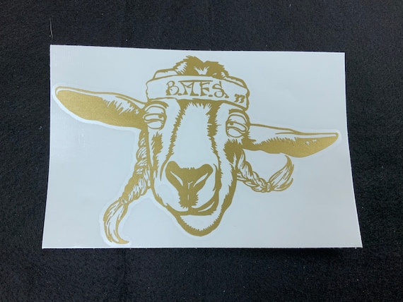 Billy Strings Sober Goat BMFS Gold car decal/water | Etsy