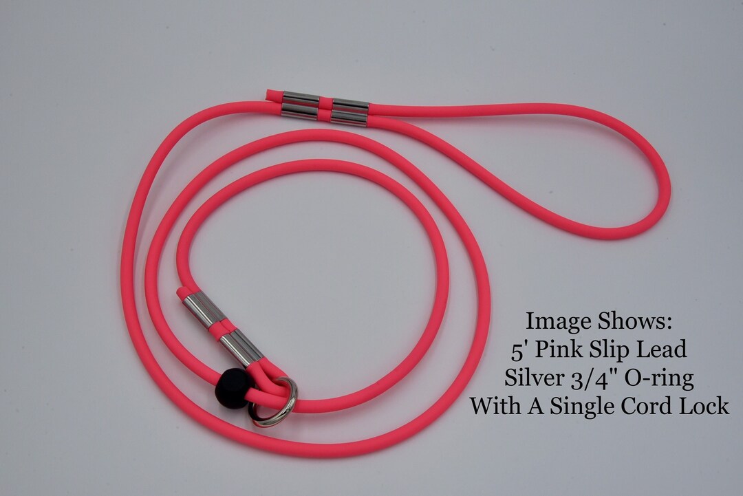 Pink Slip Leash With Stopper, Round Biothane Slip Lead, Quick Lead, - Etsy