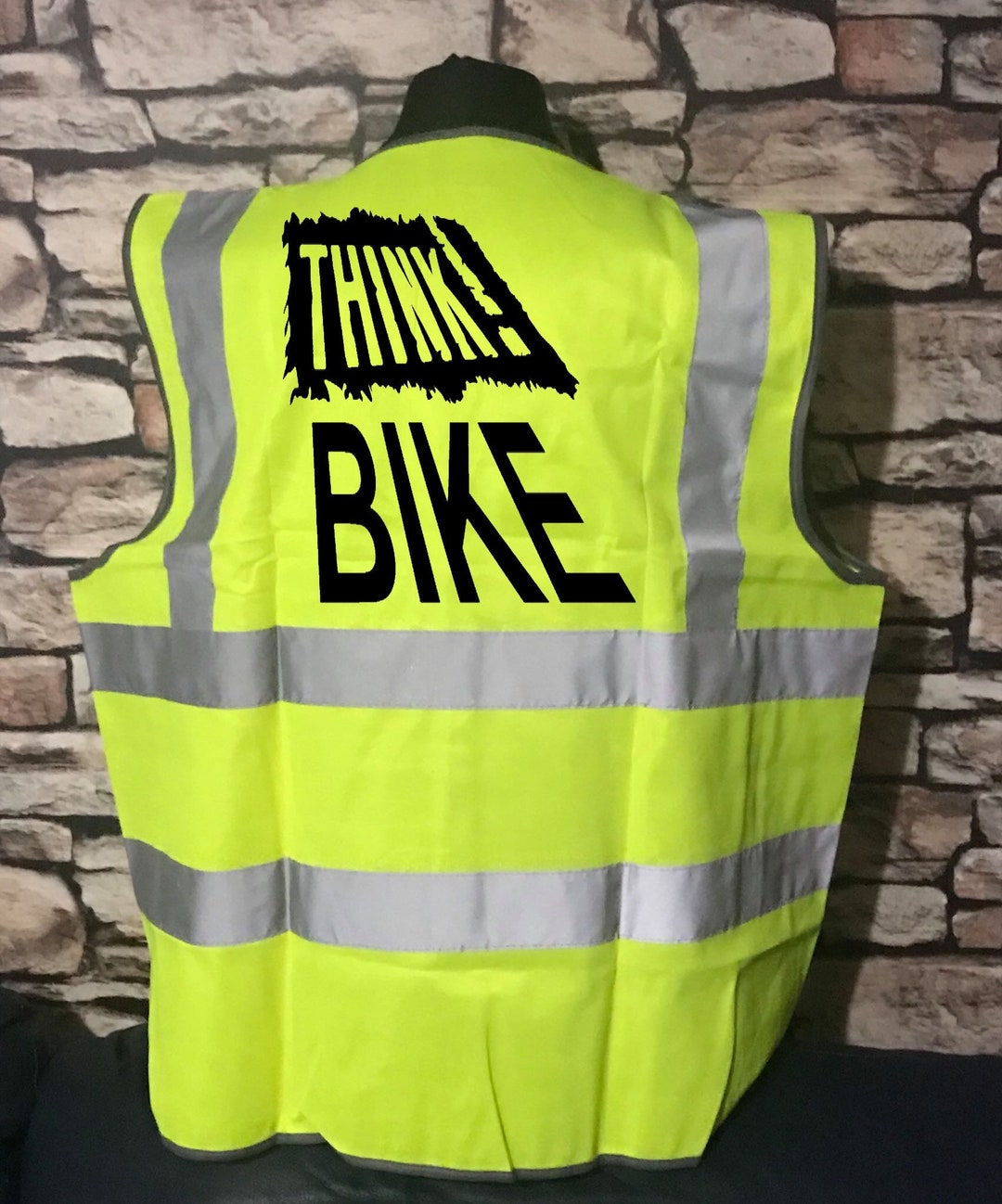 Think Bike High Viz Vis Waistcoat Cycling Safety Reflective Clothing ...