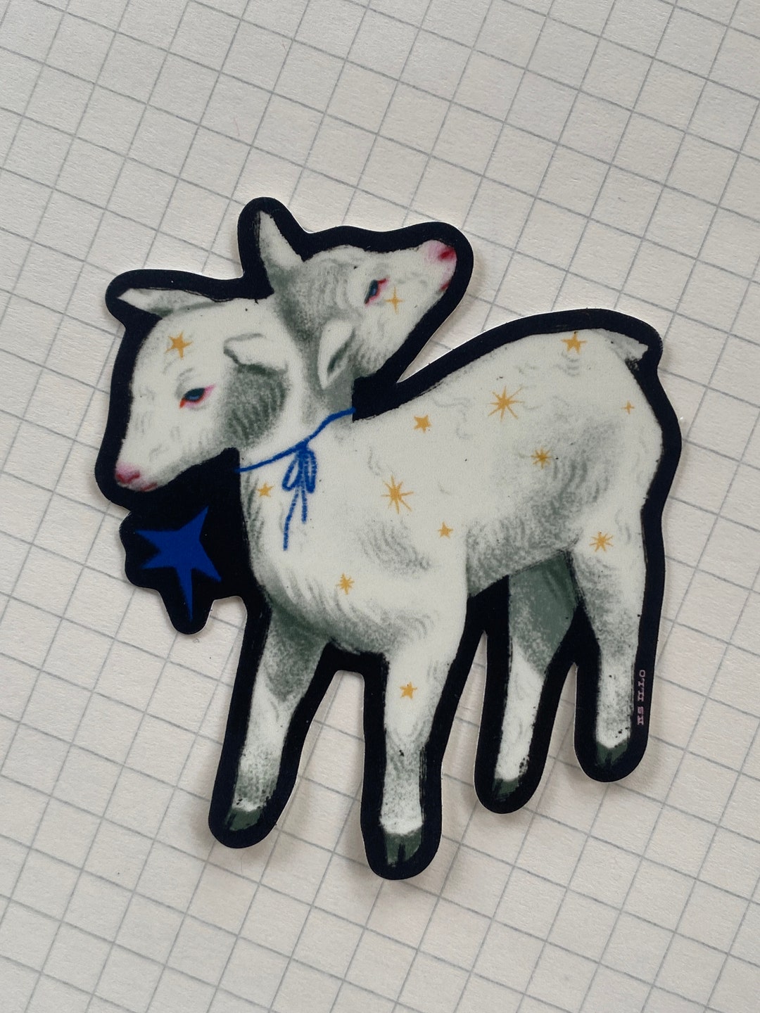 Two-headed Lamb Vinyl Sticker - Etsy