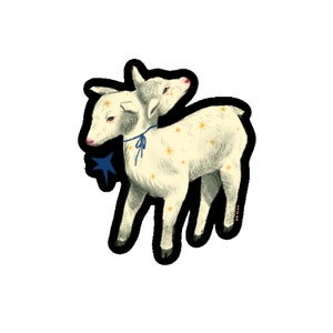Two-headed Lamb Vinyl Sticker - Etsy