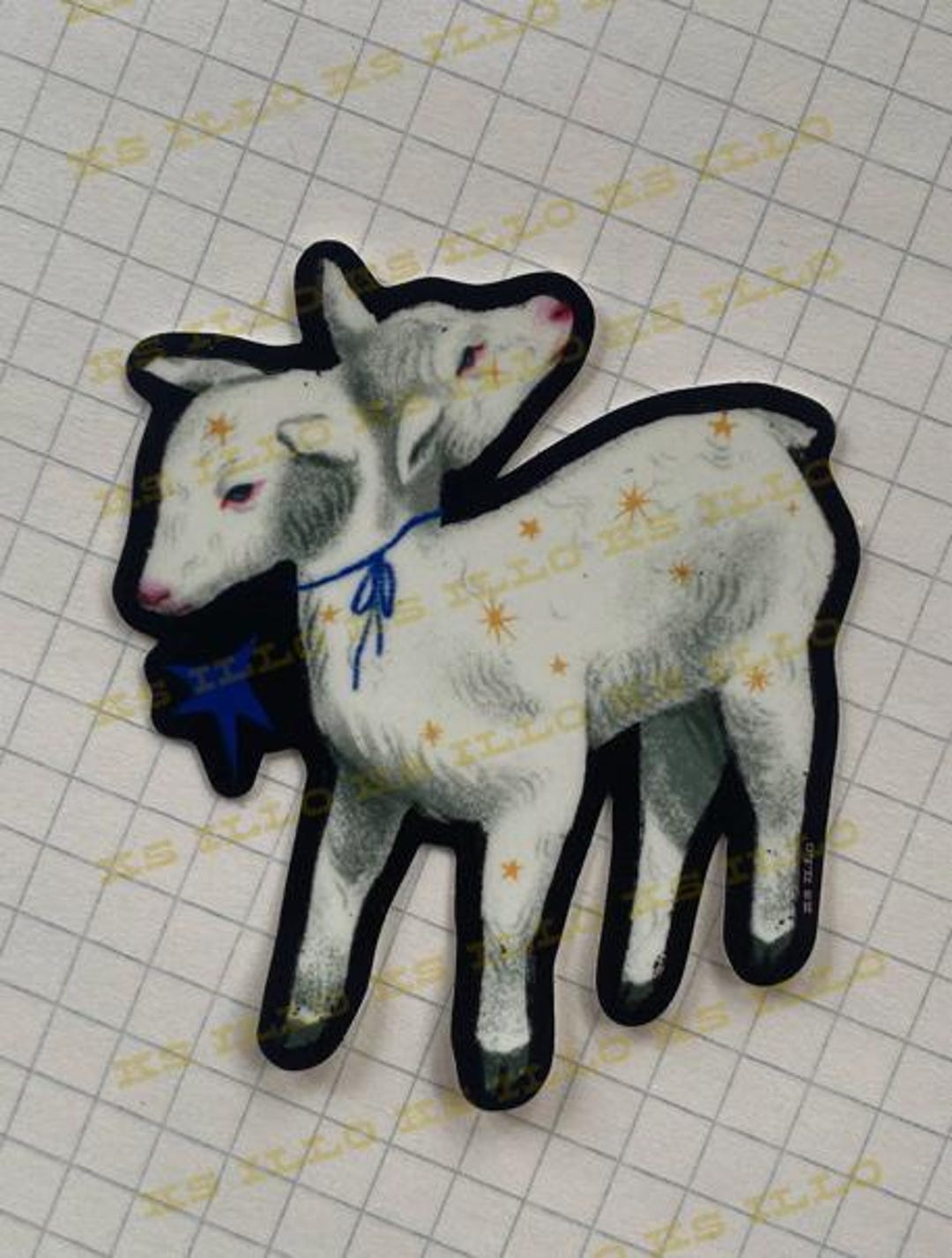 Two-headed Lamb Vinyl Sticker - Etsy
