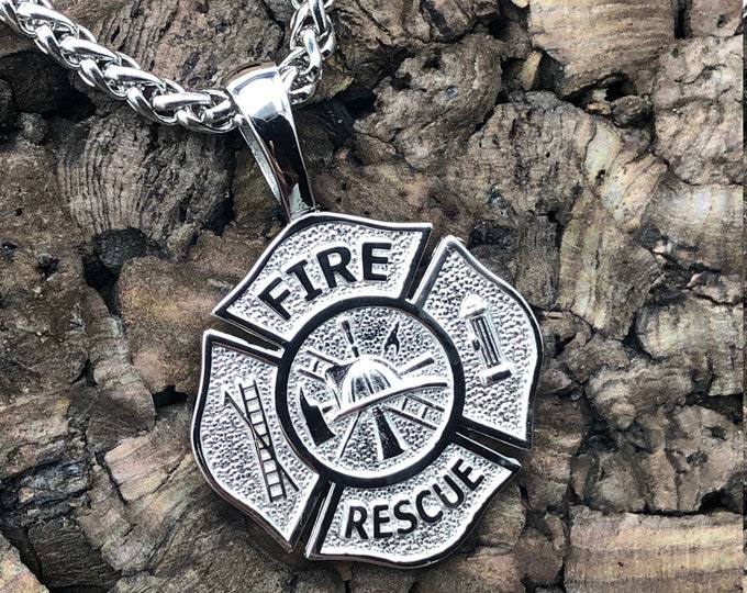 Firefighter Pendant Necklace Fire Rescue Pendant Firefighter Pendant ...