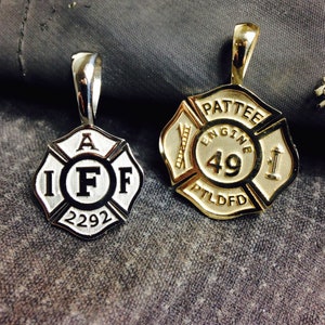Custom Firefighter Pendant Firefighter Gift Necklace Firefighter ...