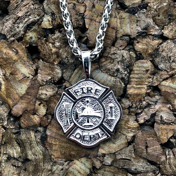 Firefighter Pendant - Etsy