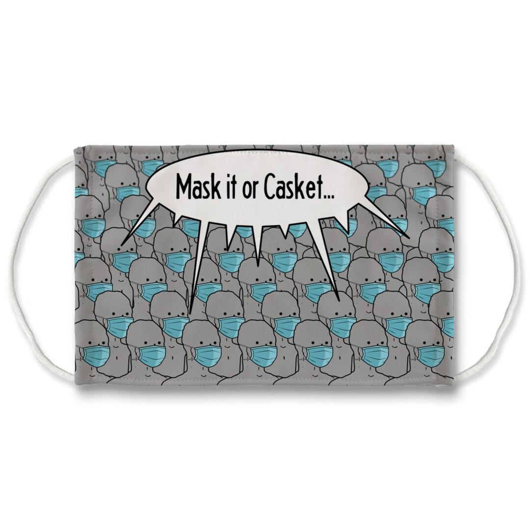 Mask It or Casket NPC Sublimation Face Mask, 7 Layers Face Mask, 5 ...