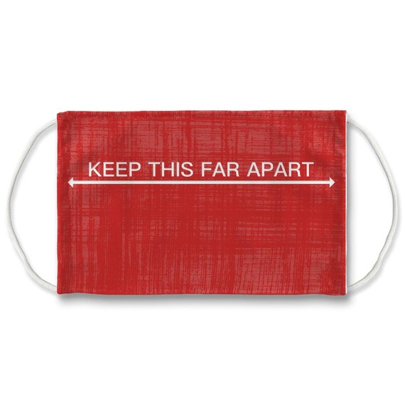 Keep This Far Apart Sublimation Face Mask 7 Layers Face Mask | Etsy