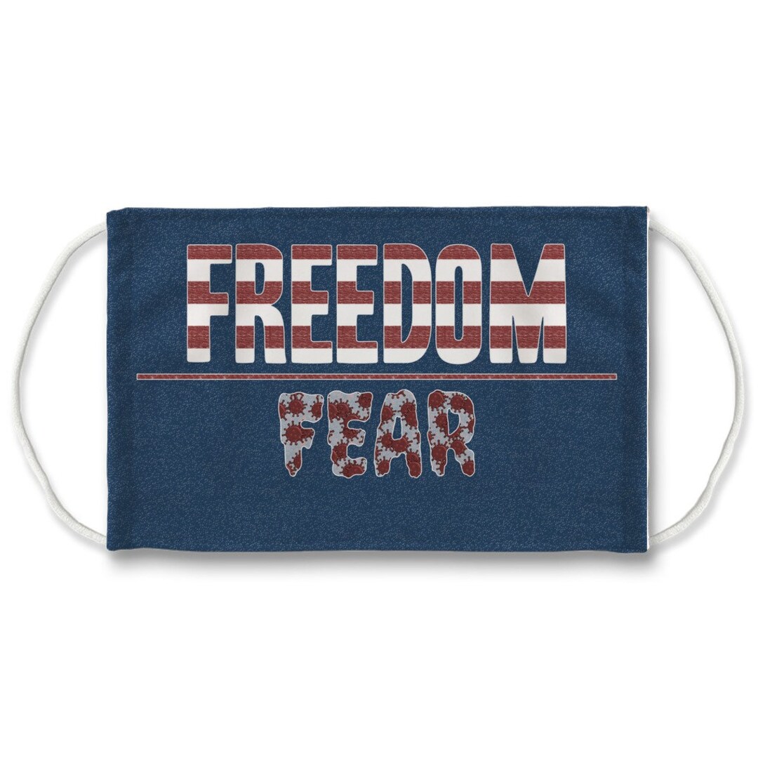 Freedom Over Fear Sublimation Face Mask, 7 Layers Face Mask, 5 Layer ...