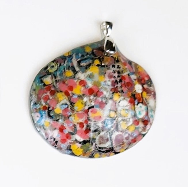 Hand Painted Shell Necklace Wearable Art Beach Jewelry Painted Natural ...