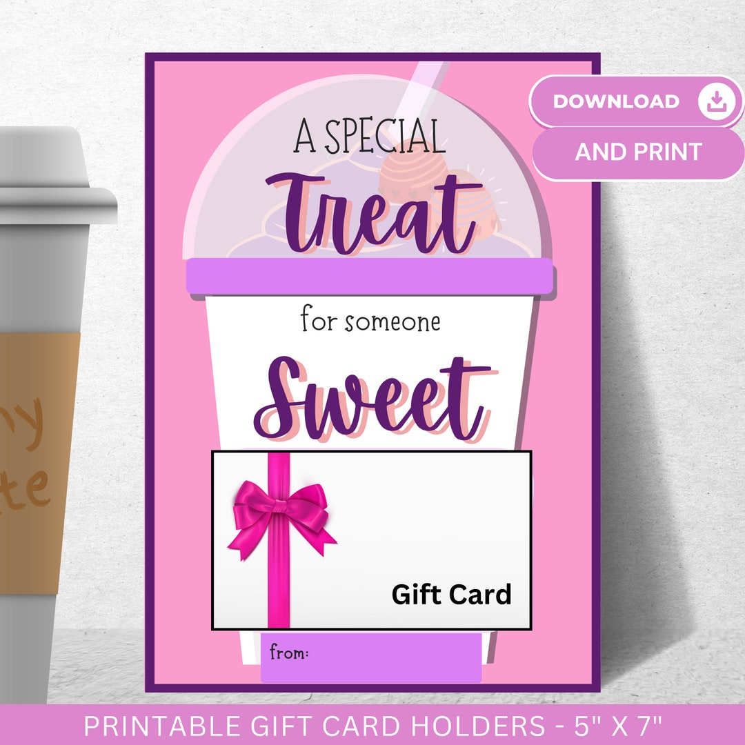 Valentine's Day Coffee Shop Gift Card Holder A Special Treat for ...