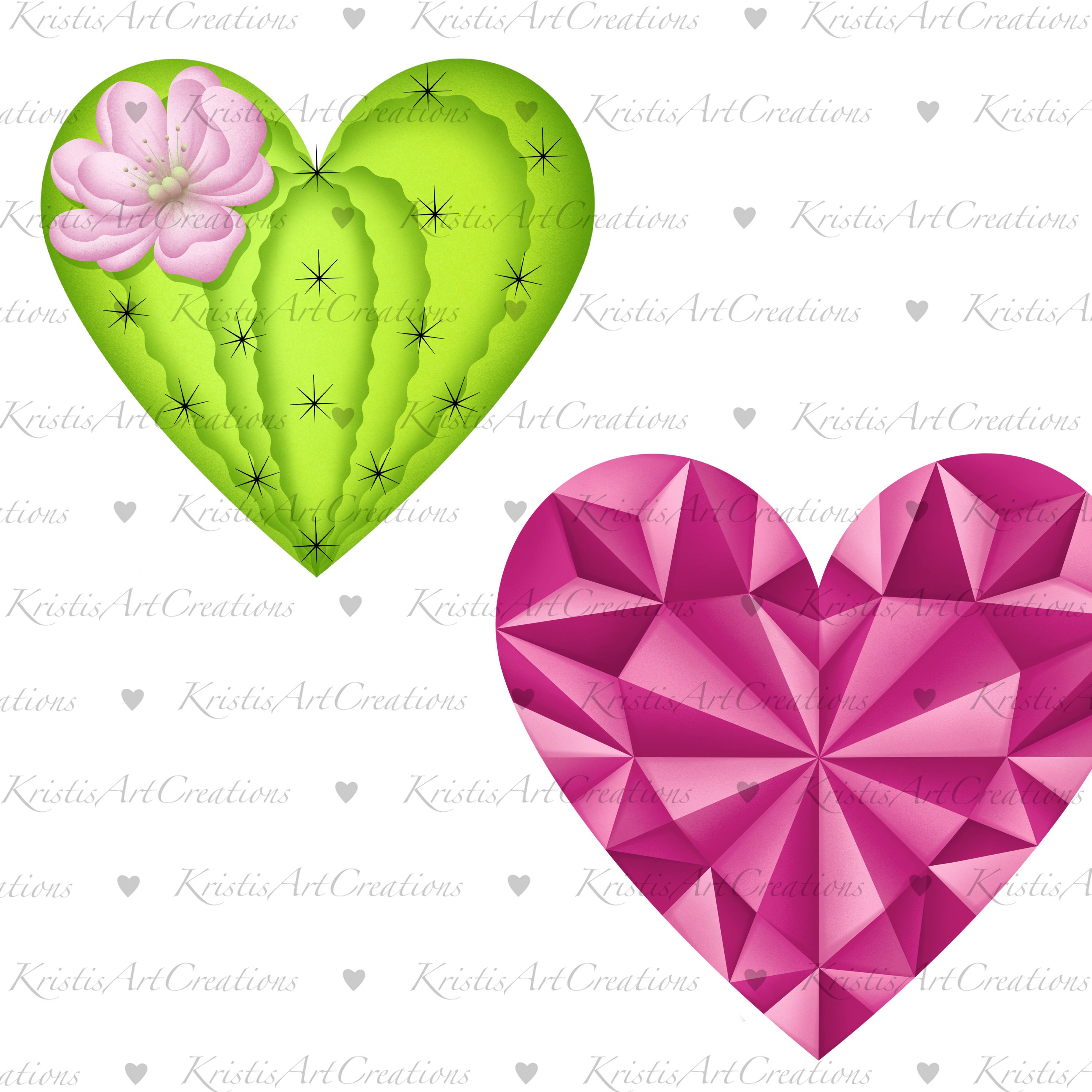 Hearts Clipart, Valentine's Day Clipart, Digital Clipart, PNG - Etsy