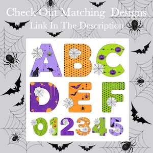 Halloween Alphabet Clipart, Halloween Numbers Clipart, Halloween ...