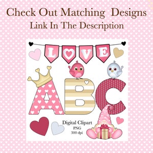 Valentine's Day Alphabet Clipart, Alphabet, Multicolor Alphabet, XOXO ...