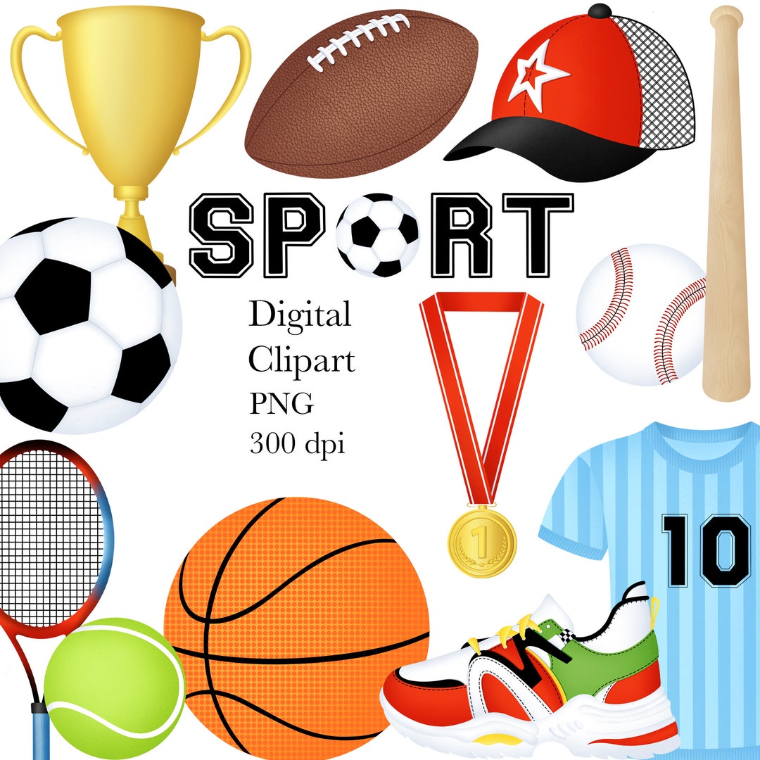 Sport Clipart, Sport Digital Clipart, Basketball Clipart, Baseball ...