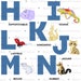 Alphabet Clipart, Animals Alphabet, Back to School, Denim Letters ...