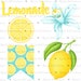 Lemonade Clipart, Lemon Clipart, Summer, Yellow Clipart, Summer Party ...