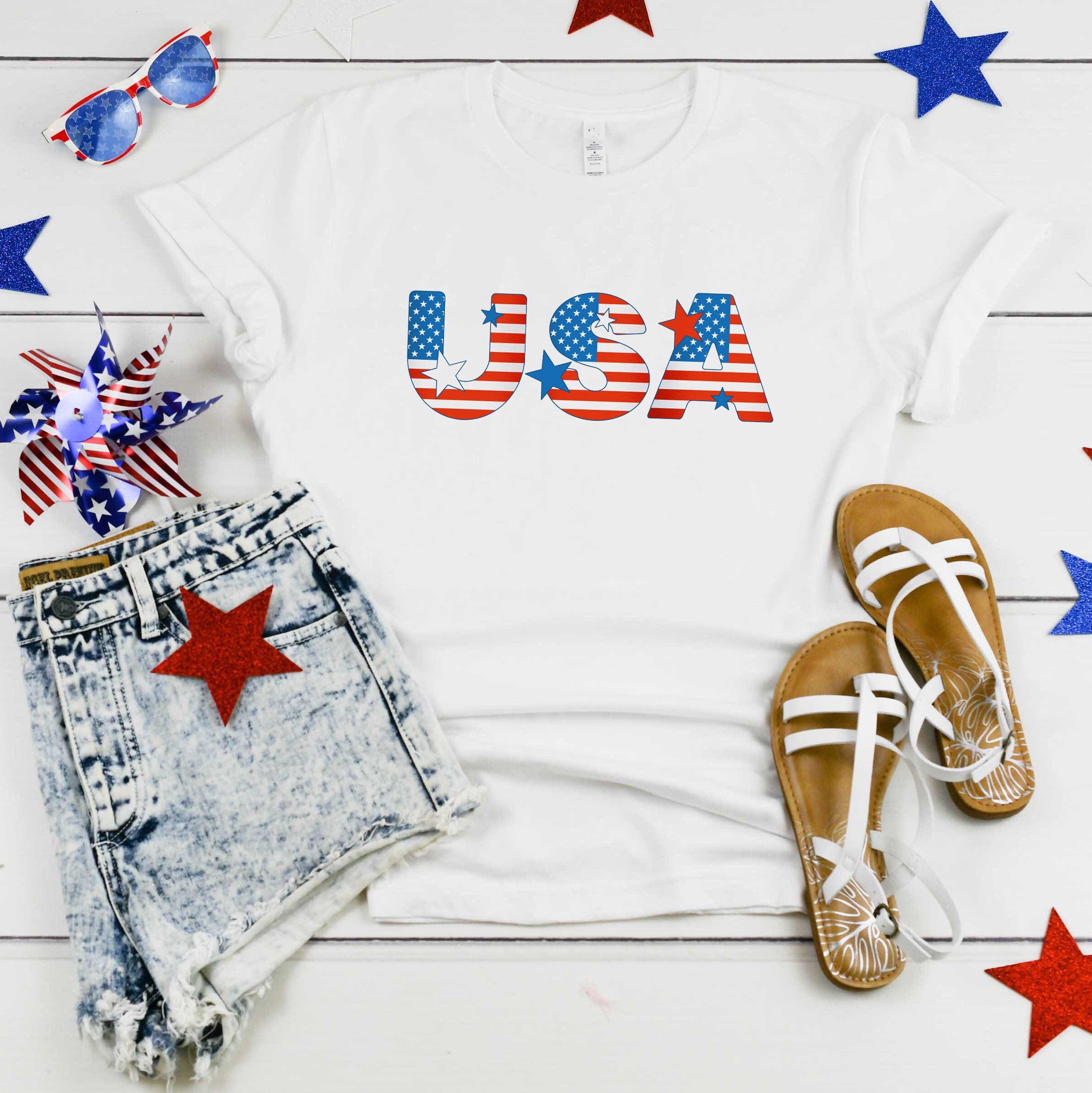 Independence Day Alphabet Clipart, Letters, Numbers, 4th of July ...