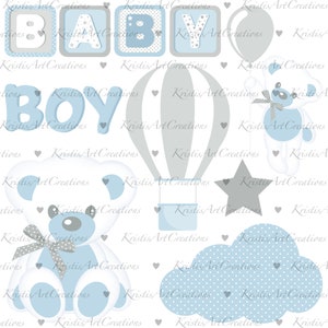 Taddy Bear Cute Clipar, Baby Boy Clipart, Baby Clipart, Baby Shower ...