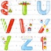 Christmas Alphabet, Alphabet Clipart, Christmas, Letters, Numbers ...