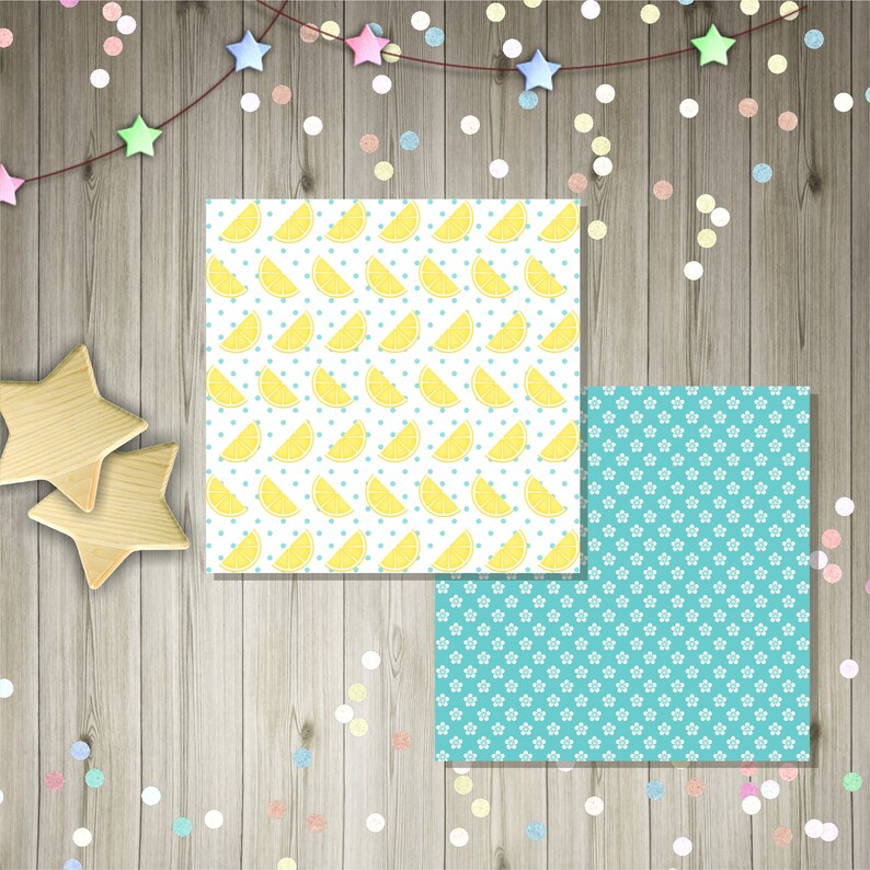 Lemon Seamless Pattern, Floral Pattern, Lemons and Flowers, Green and ...