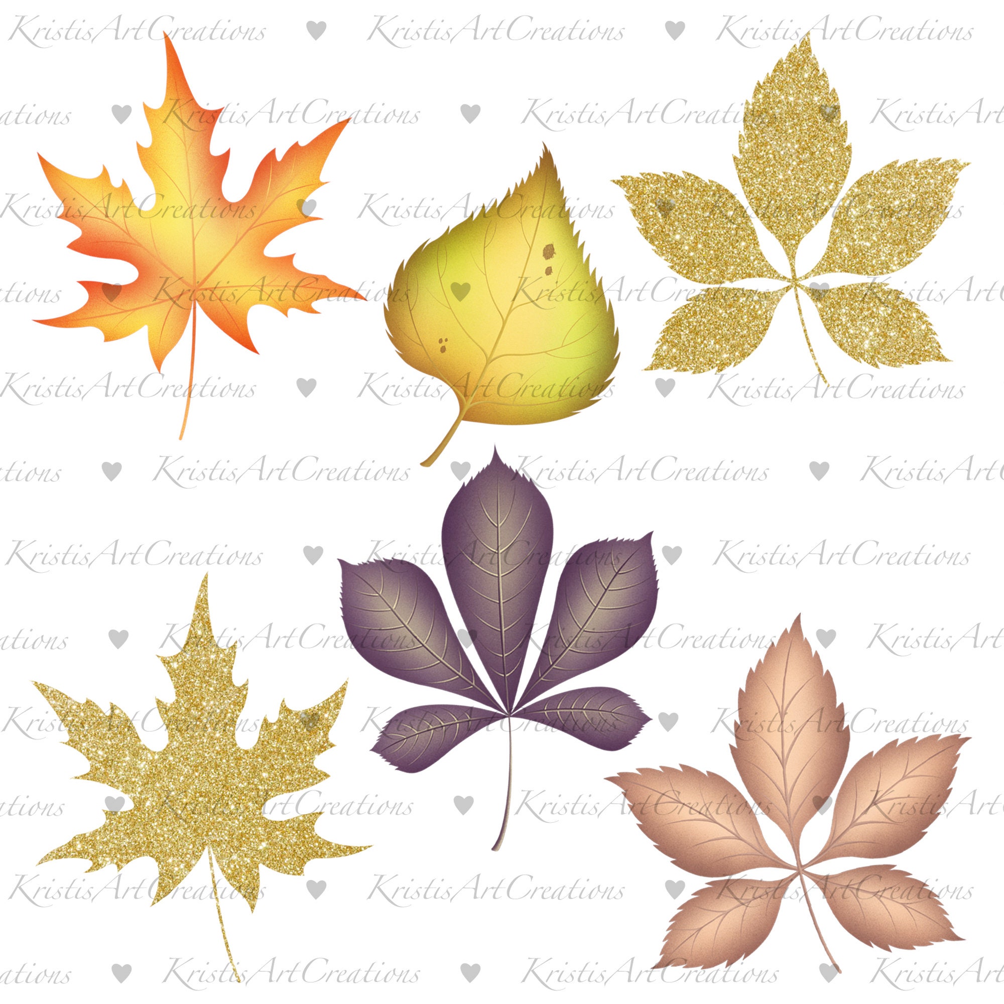 Fall Leaves Clipart, Autumn Leaves Clipart, Fall Clipart, Autumn ...