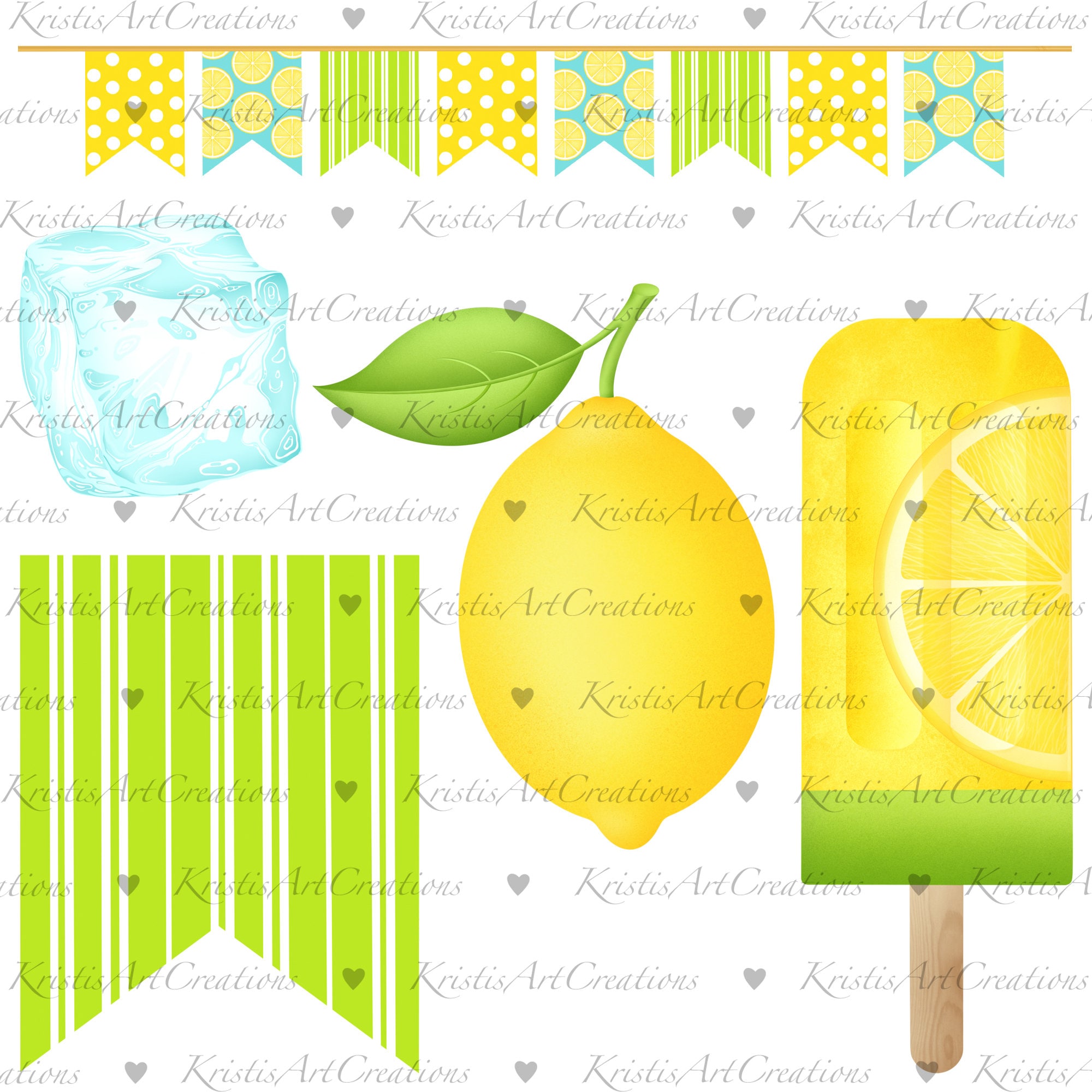 Lemonade Clipart, Lemon Clipart, Summer, Yellow Clipart, Summer Party ...