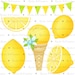 Lemonade Clipart, Lemon Clipart, Summer, Yellow Clipart, Summer Party ...