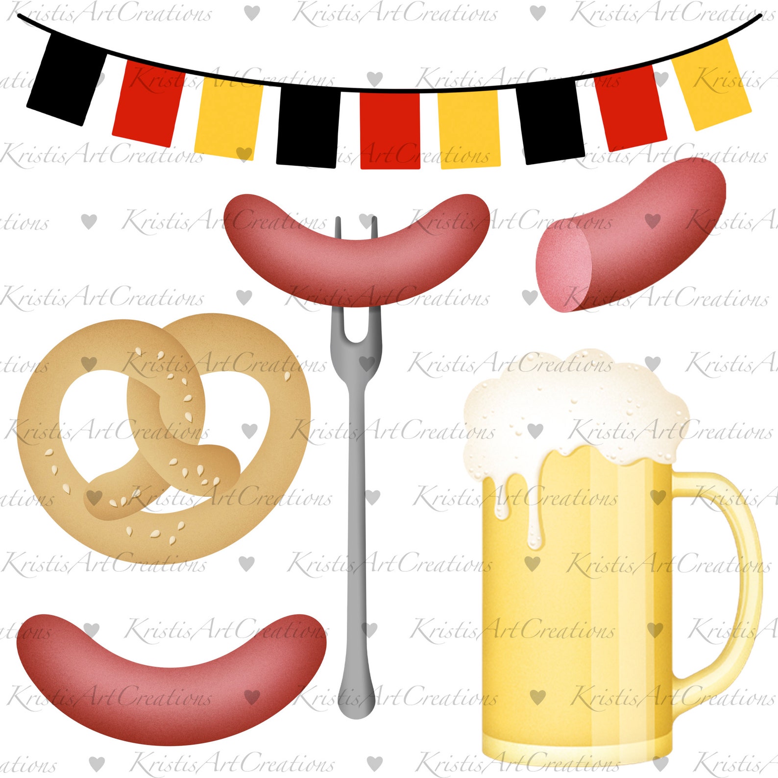 Germany Clipart, Germany Digital Clipart, Travel Clipart, Beer Clipart ...